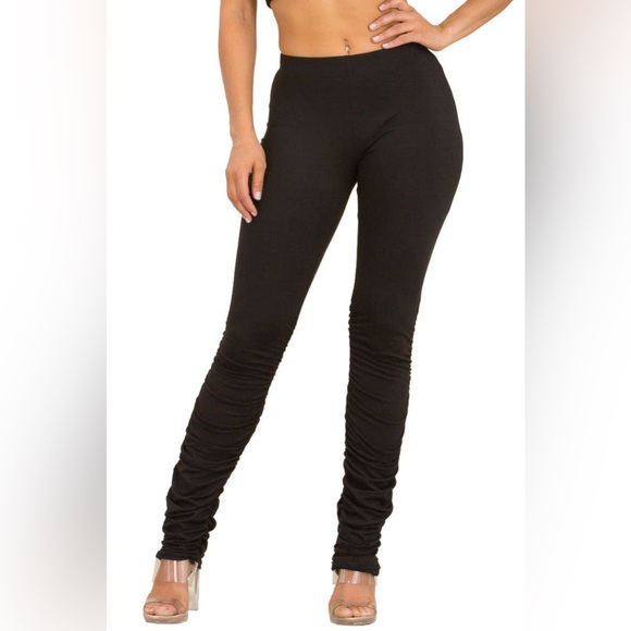 Mrs Kegler | Pants & Jumpsuits | Dani Black Plus Size Ruched Pant ...